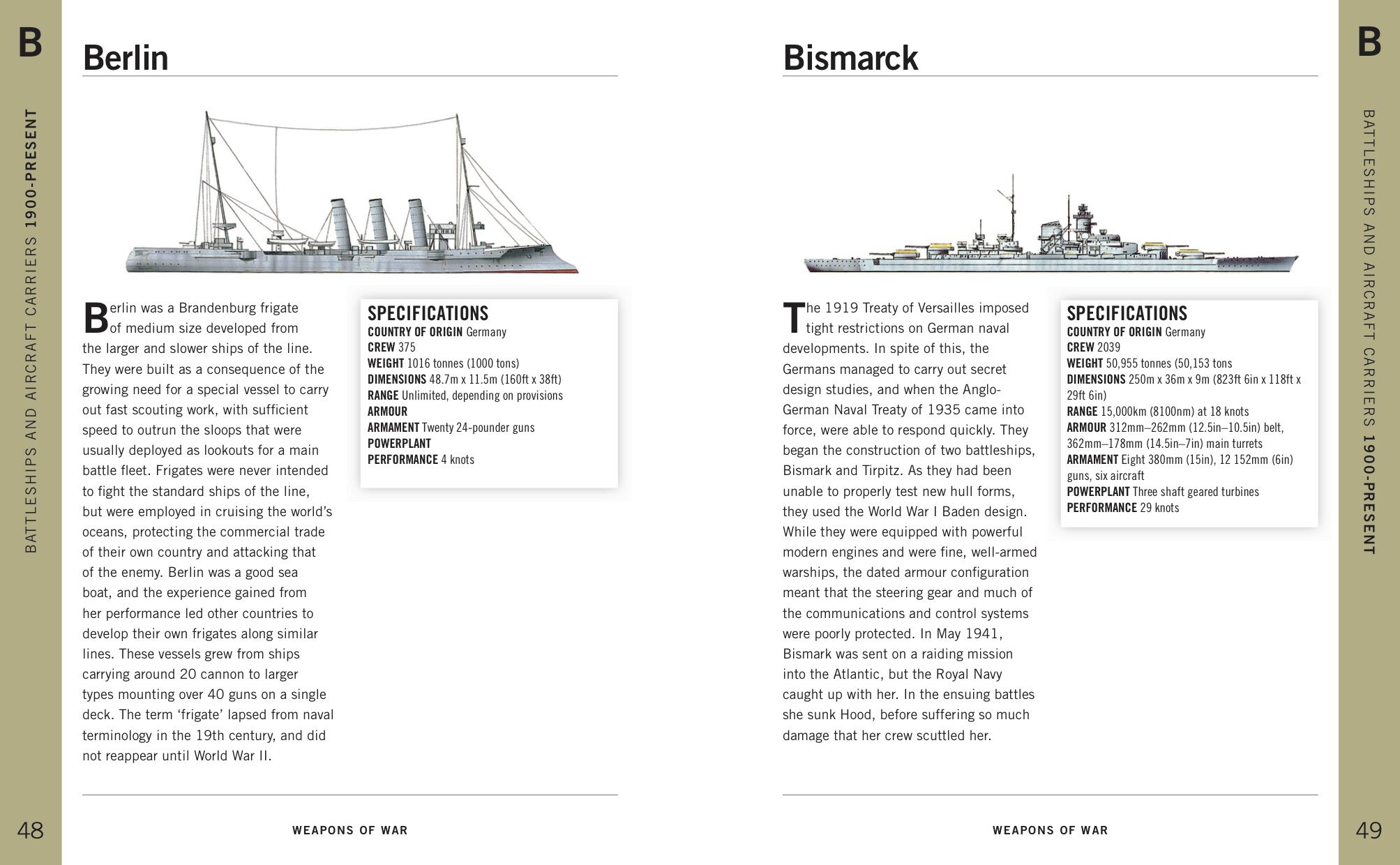 Battleships and Aircraft Carriers 1900–Present - Weapons of War - Amber ...
